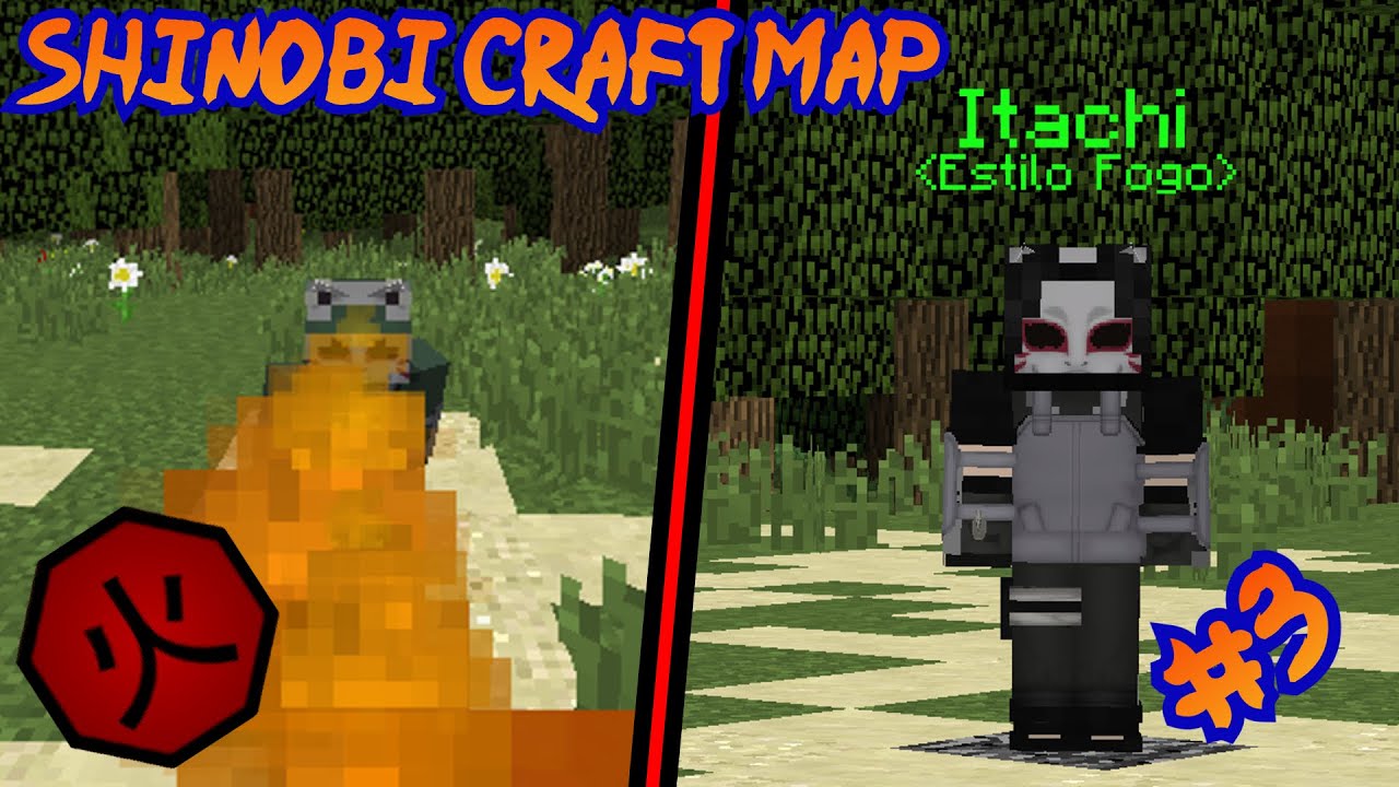 Lutando Contra Itachi e Pegando o Elemento Fogo!!Shinobi Craft Map#ep3 ...