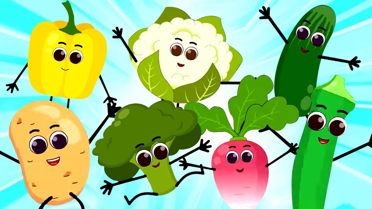 Ten Little Vegetables Jumping On The Bed + More Crayons Nursery Rhymes ...