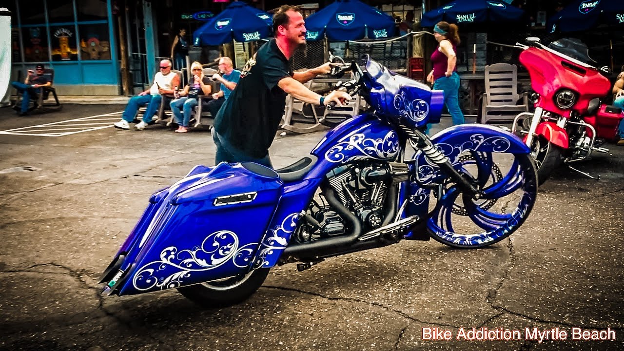 How embarrassing - $80,000 Harley bagger broke during bike week - YouTube