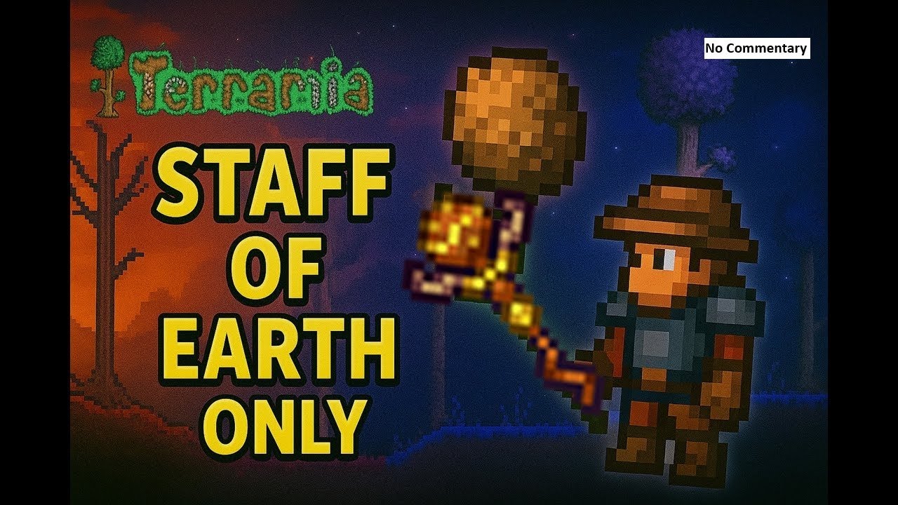 Terraria Mastermode (Part 01) - Staff of Earth Only [Its FUN!] - YouTube