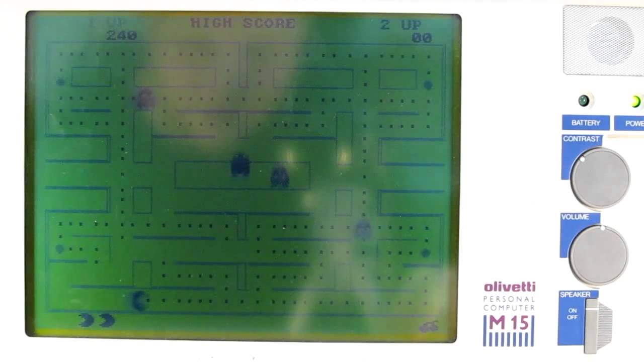 olivetti personal computer m15- pacman - YouTube