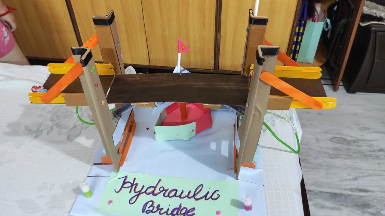 Hydraulic bridge | science competition | with explanation - YouTube