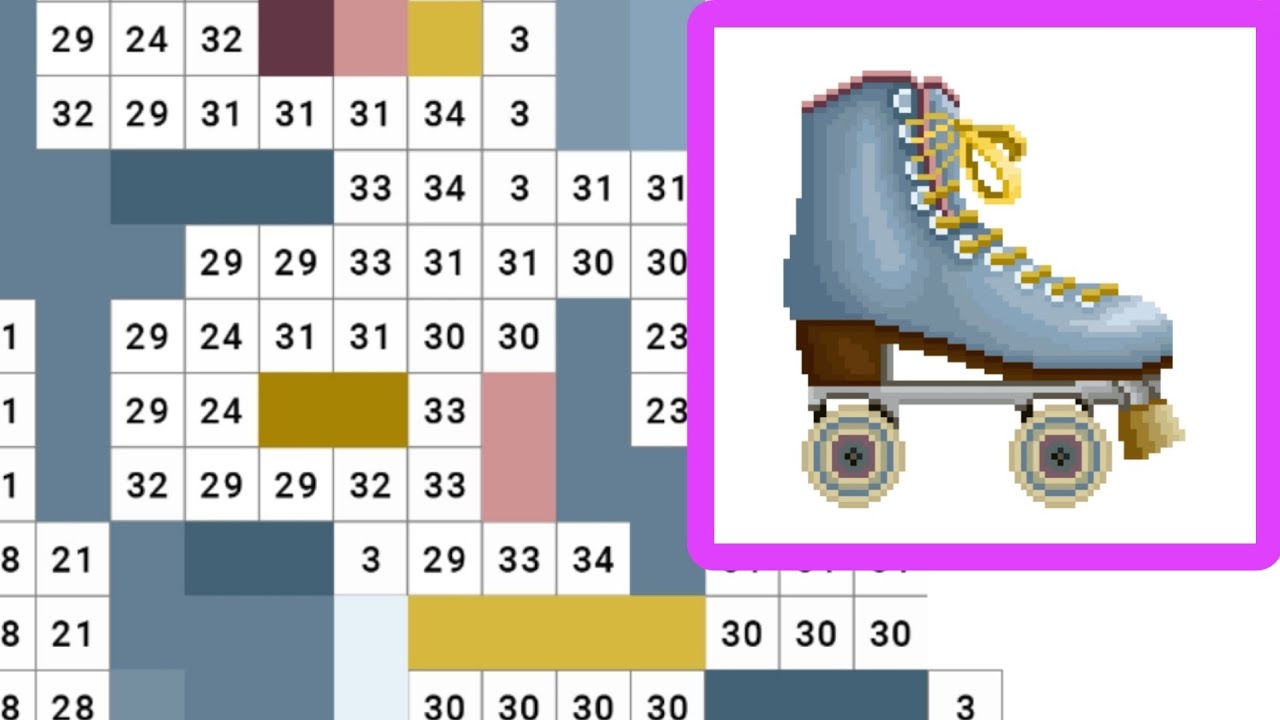 I'm Coloring Roller Skates in App by Numbers | Coloring by Cells ...