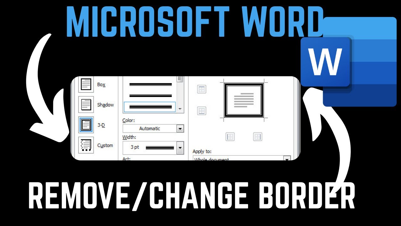 How To Remove Or Change Page Border In Microsoft Word Document - YouTube