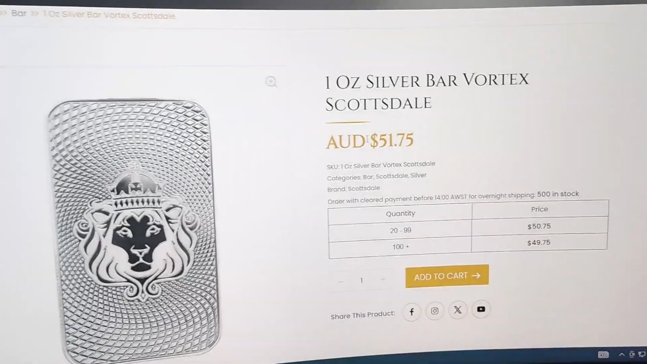We're OPEN + The FIRST Special! (Scottsdale Vortex 1oz Silver Bars ...