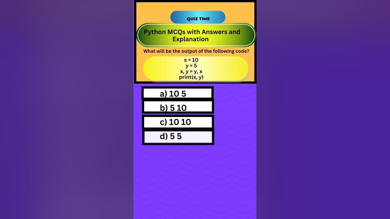 Python MCQs with Answers and Explanation #interview #education #exam #viralvideo #python - YouTube
