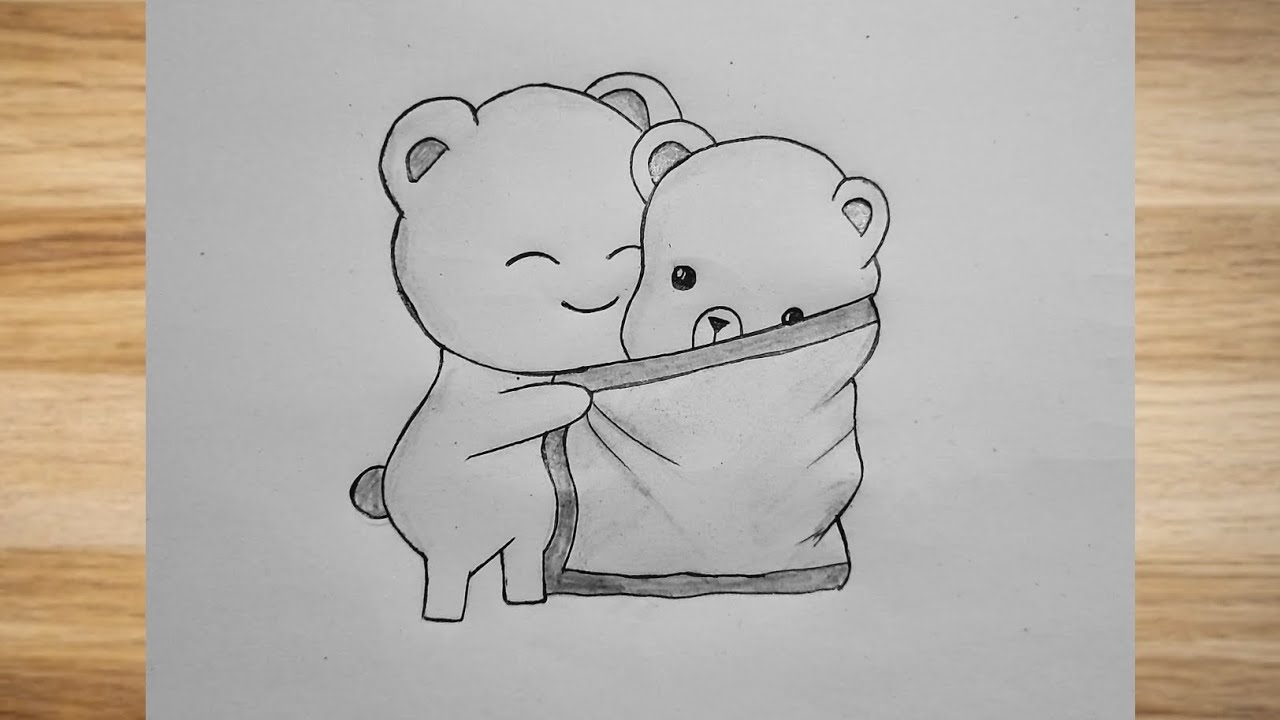 How to draw Cute cartoon couple pencil sketch| Couple art step by step ...