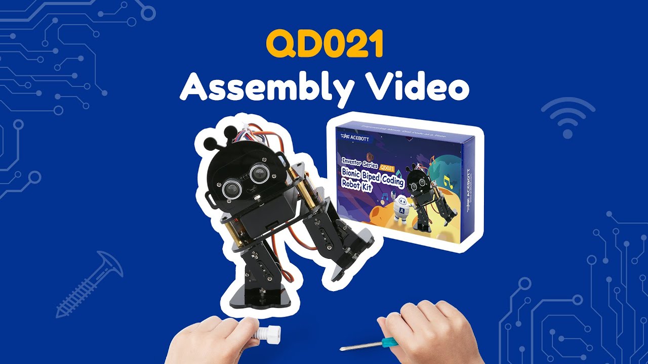 Assembly Video: QD021 Bionic Biped Robot Kit - YouTube