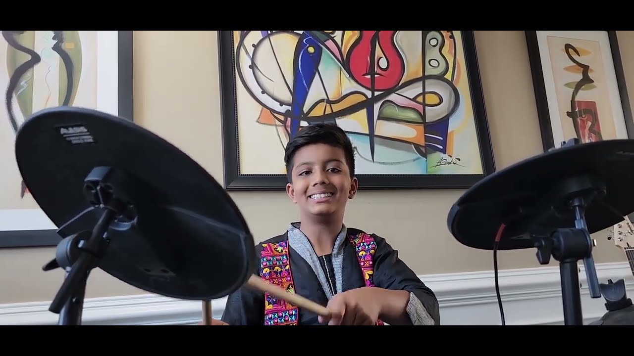 Gori Radha Ne Kalo Kaan Drum Cover By Reyan Patel - YouTube