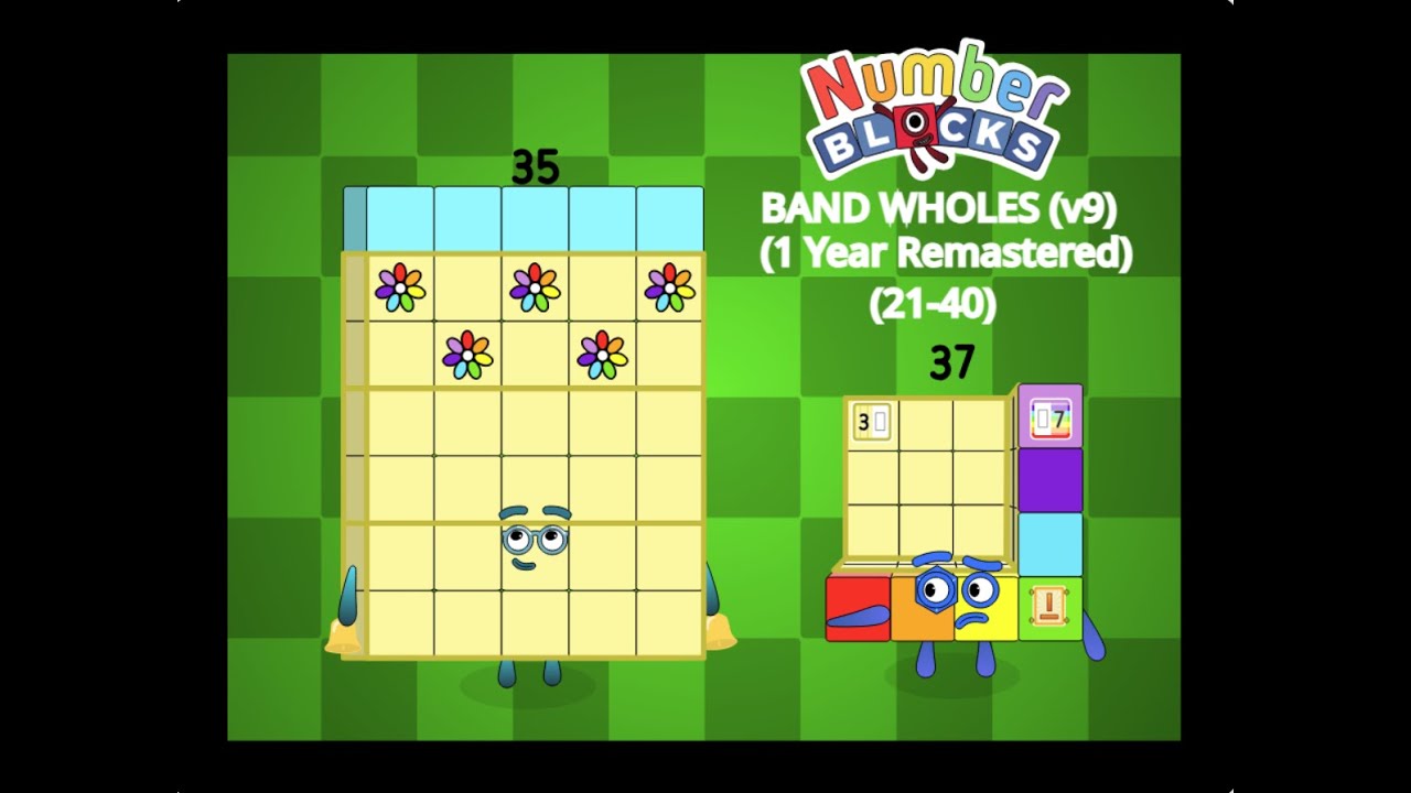 NumberBlocks Band Wholes (v9) (1 Year Remastered) (Part2) (21-40) - YouTube