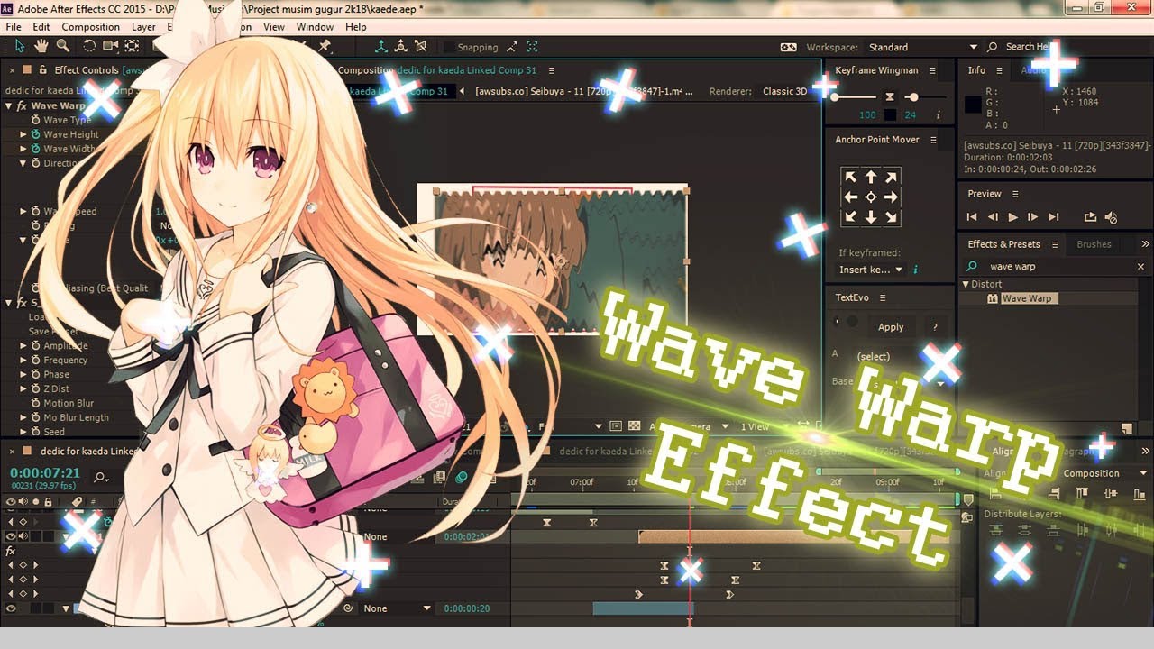 [AE/AMV[ Wave warp effect | Tutorial - YouTube