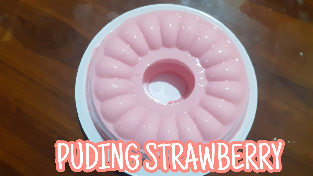 PUDING STRAWBERRY SUSU (Strawberry Milk Pudding) - YouTube
