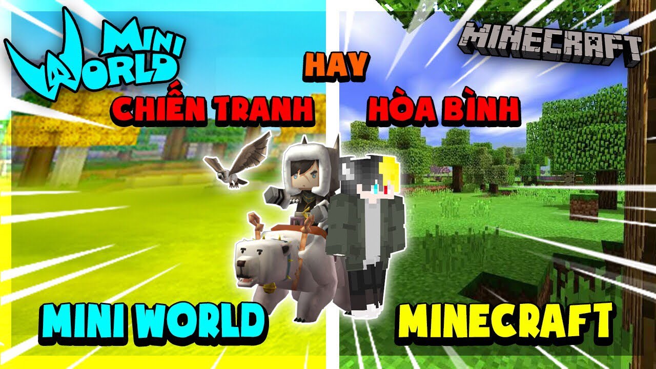 MINECRAFT VS MINI WORLD: PARKOUR MINI WORLD CÓ GÌ KHÁC SO VỚI MINECRAFT ...