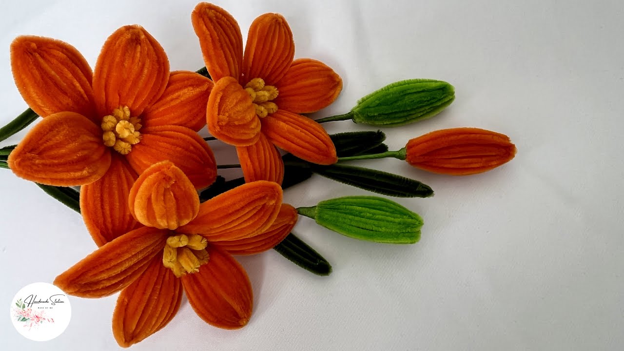 How to make a Lilies flower with Pipe cleaner ( chenille wire ) # ...