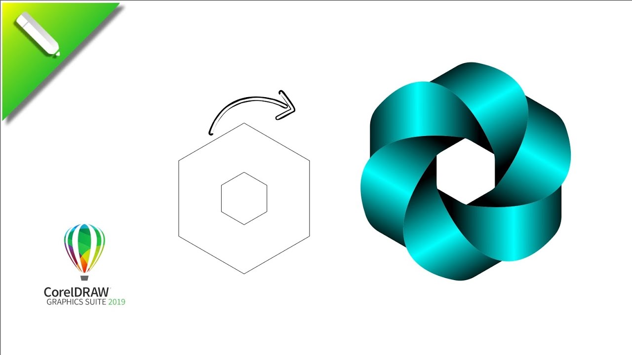 How To Create 3D polygon Tool Design in CorelDraw learn with king ...