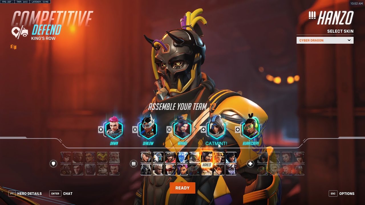 NEW HANZO SKIN - CYBER DRAGON ! WRAXU HANZO OVERWATCH 2 GAMEPLAY SEASON ...