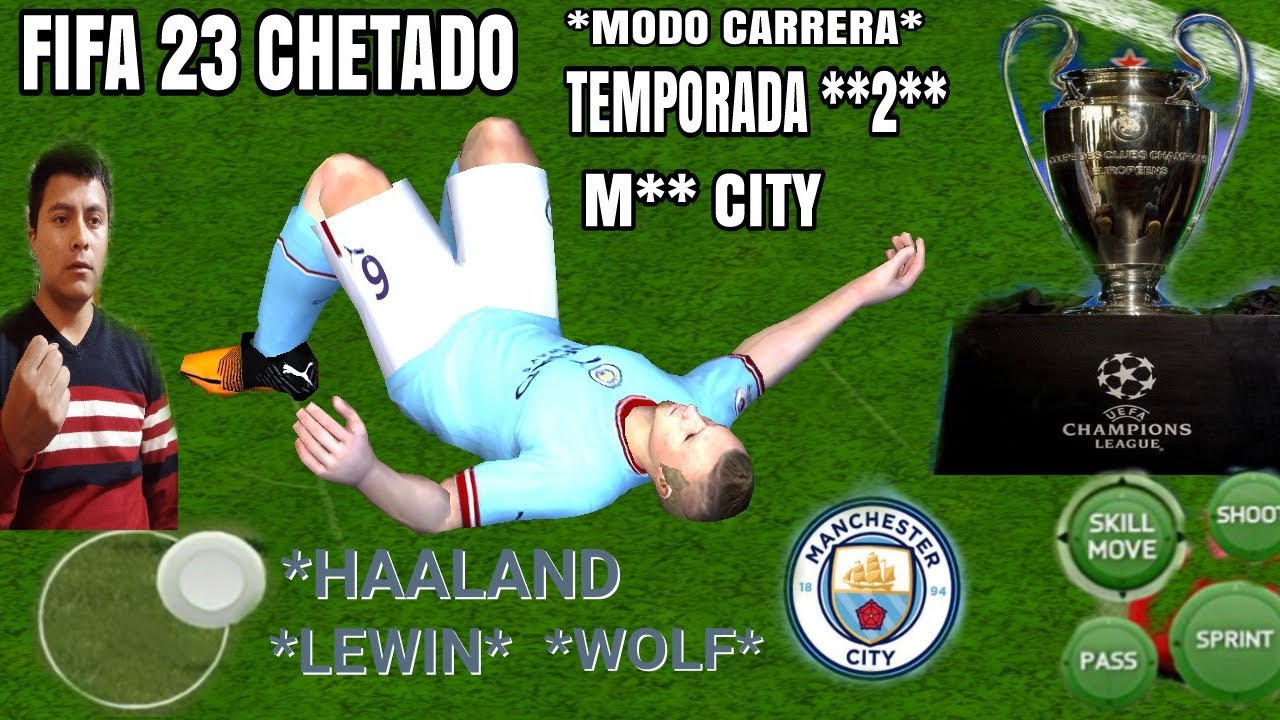 ⚽FIFA 14 MOD FIFA 23 ANDROID!! MN** CITY + MODO CARRERA! RONALDINHO ...