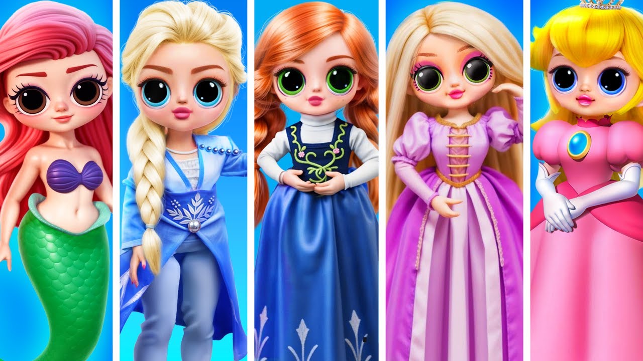 Disney Princess Families! The Greatest Fairy Tales with LOL! - YouTube