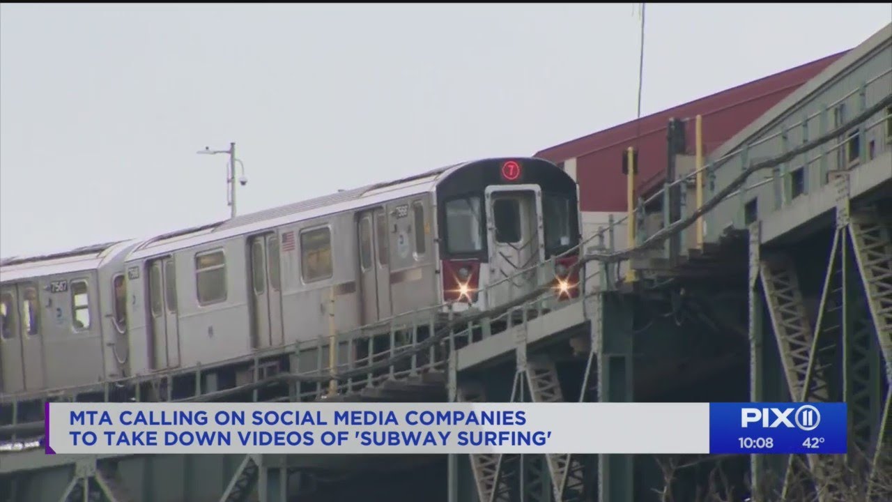 MTA boss wants subway surfing videos off social media - YouTube