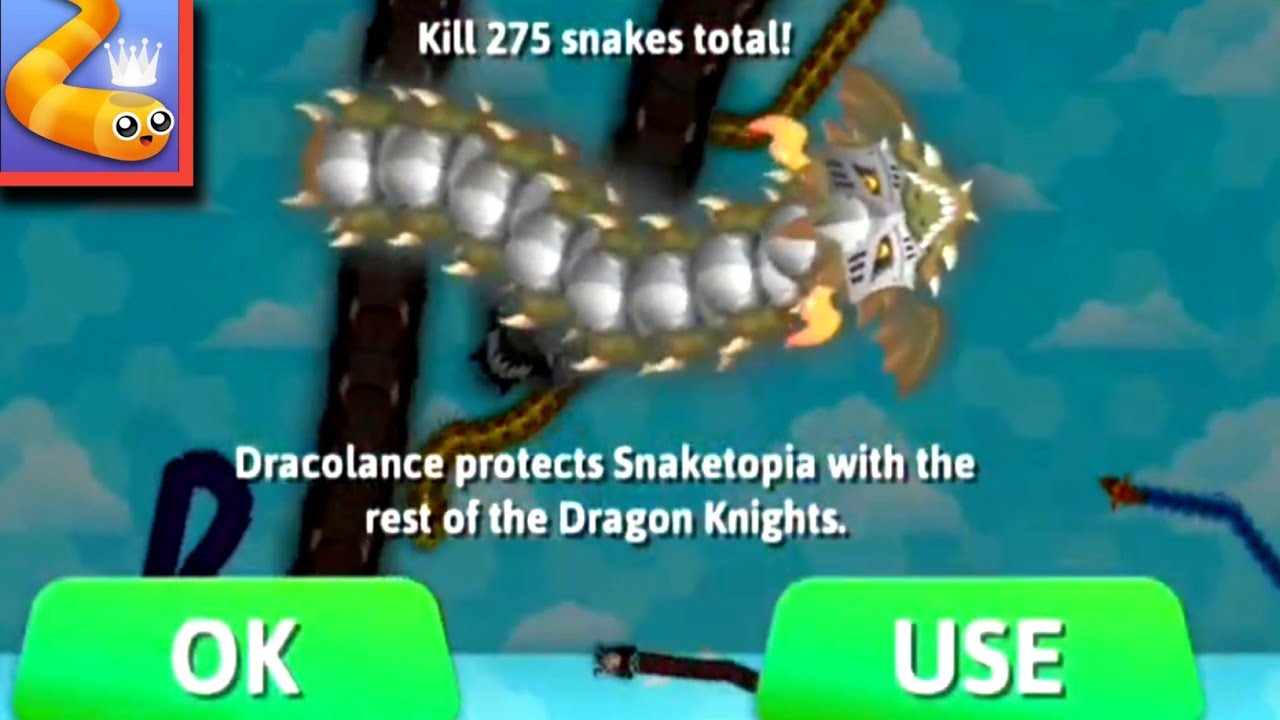 Dragons Knight Snake.Io Event Kill 275 Huge Score Snakes Unlock ...