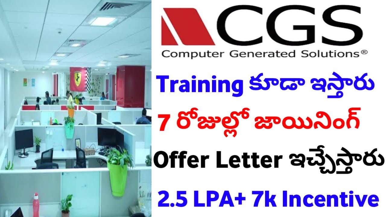 CGS Company Latest Jobs | CGS Company Hiring Freshers | Only Day Shift ...