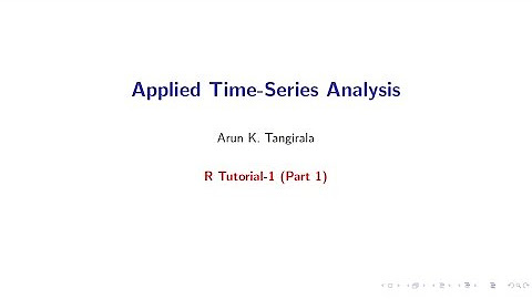 Applied Time Series Analysis - YouTube