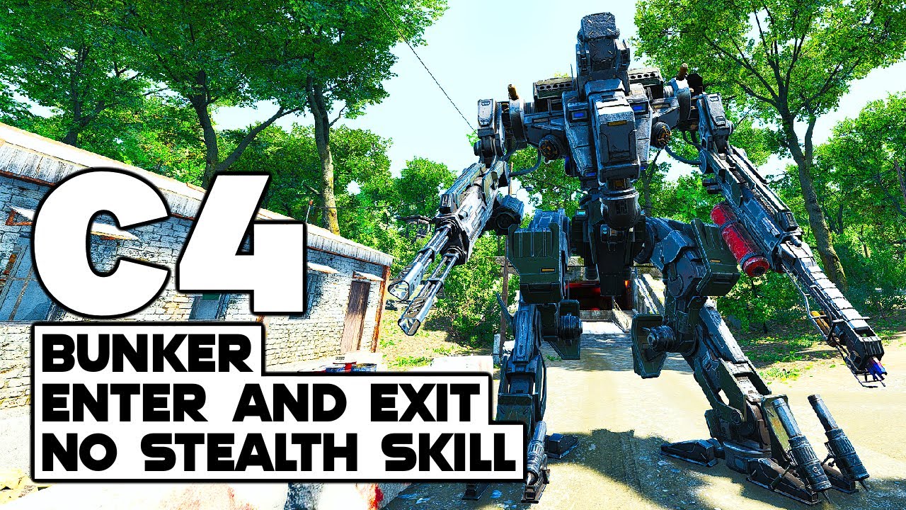 SCUM C4 Bunker Enter & Exit | No Stealth Skill | New Mech Robots | 0.85 ...