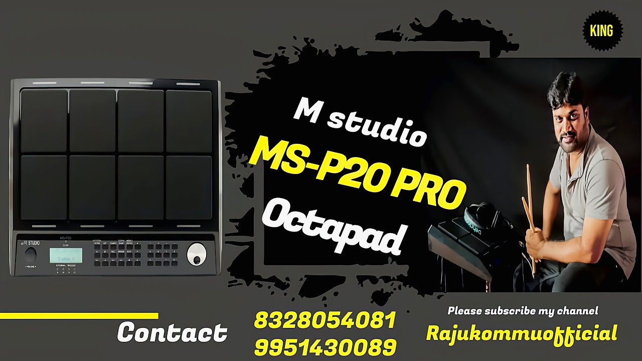 M STUDIO MS-P20 PRO OCTOPAD | TONES DEMO BY Rajukommu - YouTube