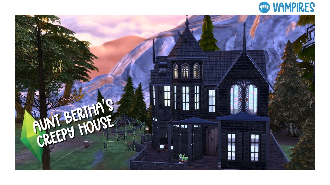 Aunt Bertha’s Creepy House | Sims 4 Stop Motion Build 🕯️🏚️ - YouTube