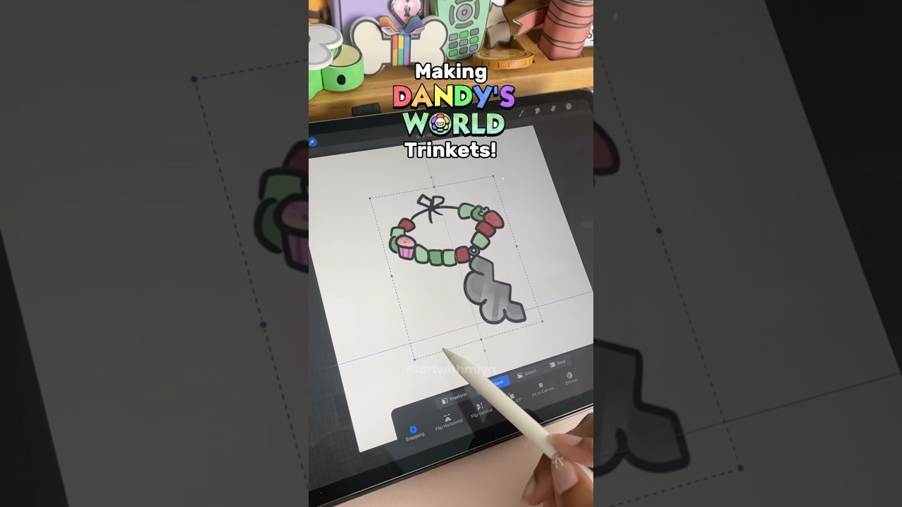 Making Savory Charm!🍓🧁 #dandysworld #sprout #cardboardcraft # ...