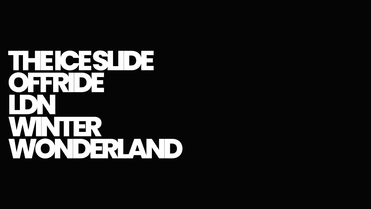 The Ice Slide OffRide At LDN Winter Wonderland - YouTube