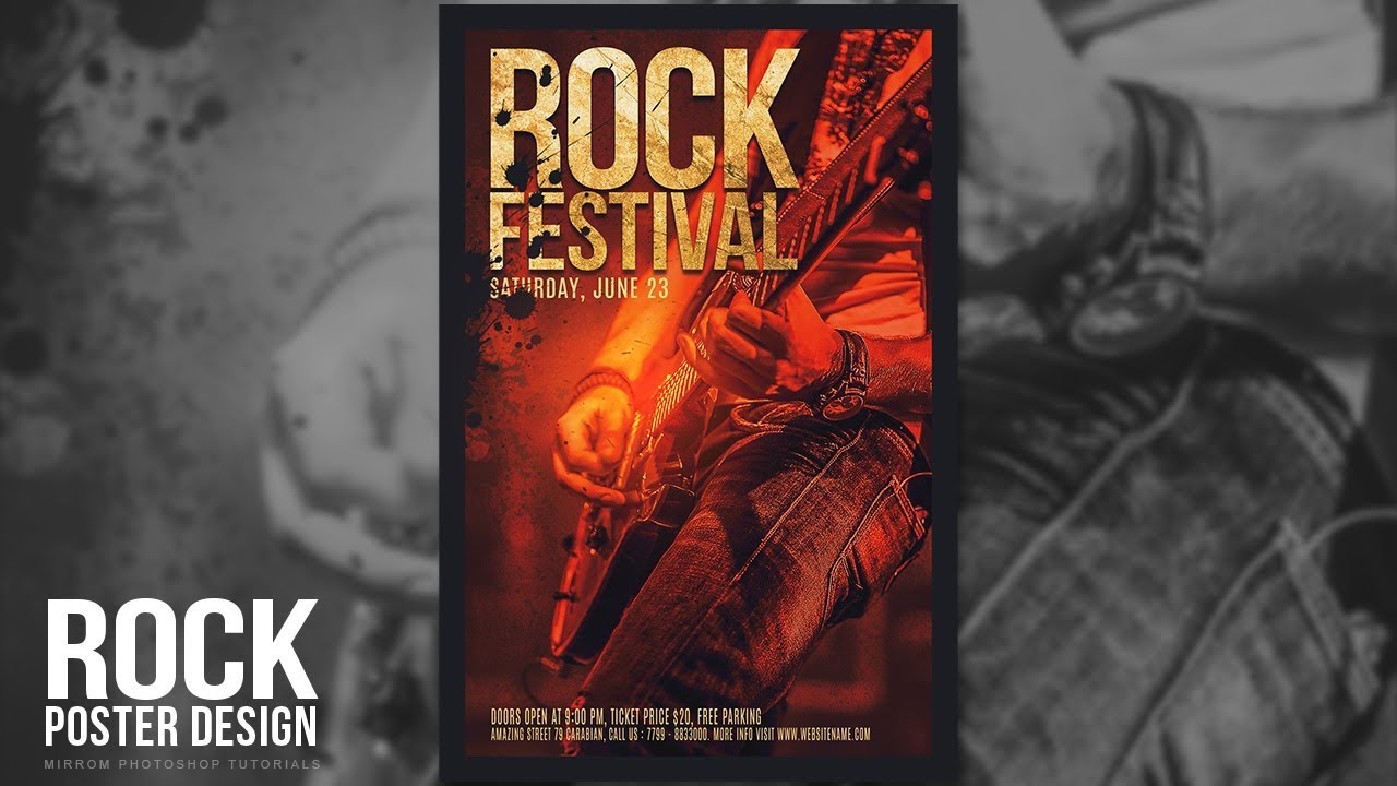 Creating Poster For a Rock Festival in Photoshop CC - YouTube