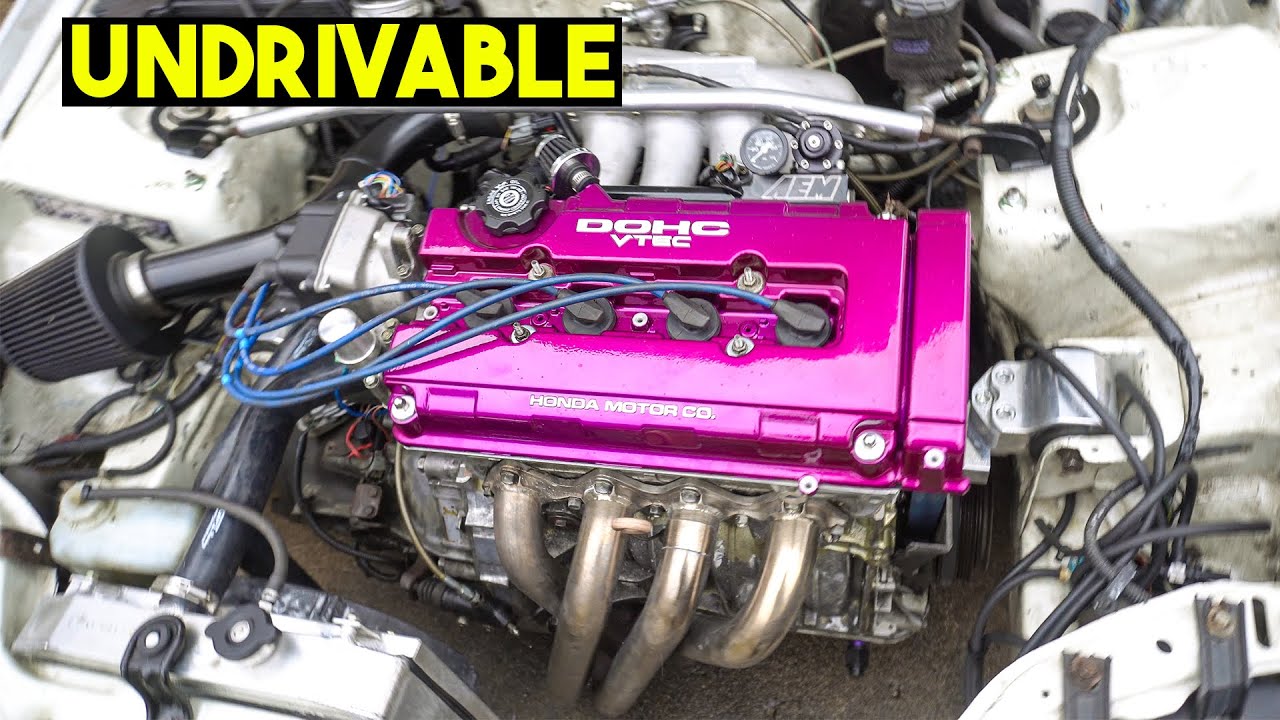 Fully Built LS VTEC Civic First Major Problem! - YouTube