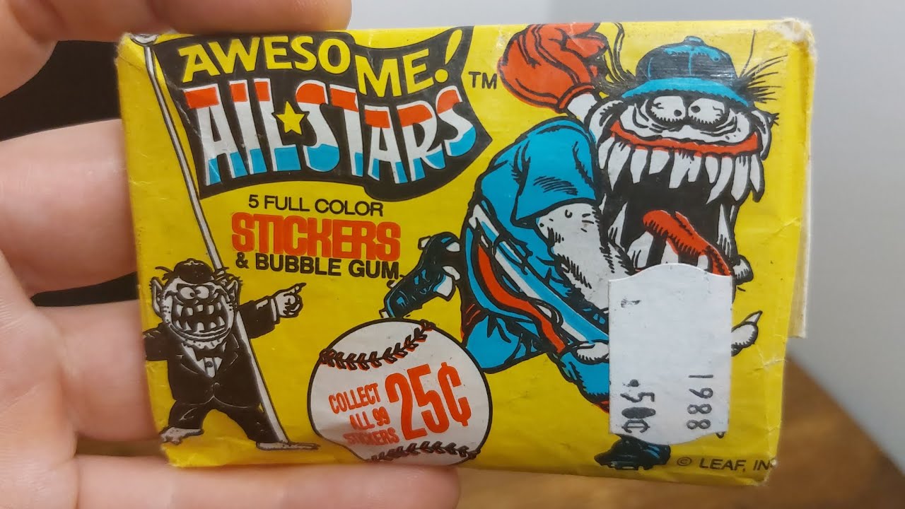 Awesome Allstars Baseball Stickers pack opening - YouTube