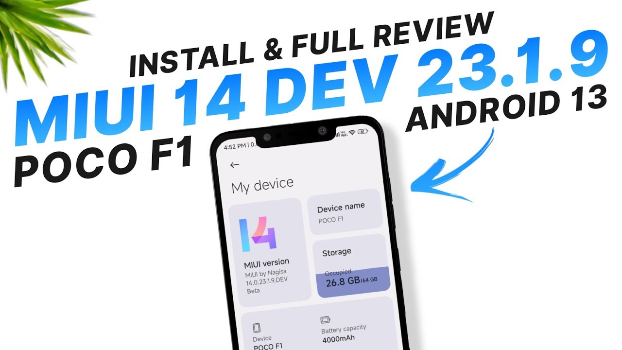 POCO F1 - MIUI 14 Dev 23.1.9 - Android 13 - KernelSU, Monet - Install ...