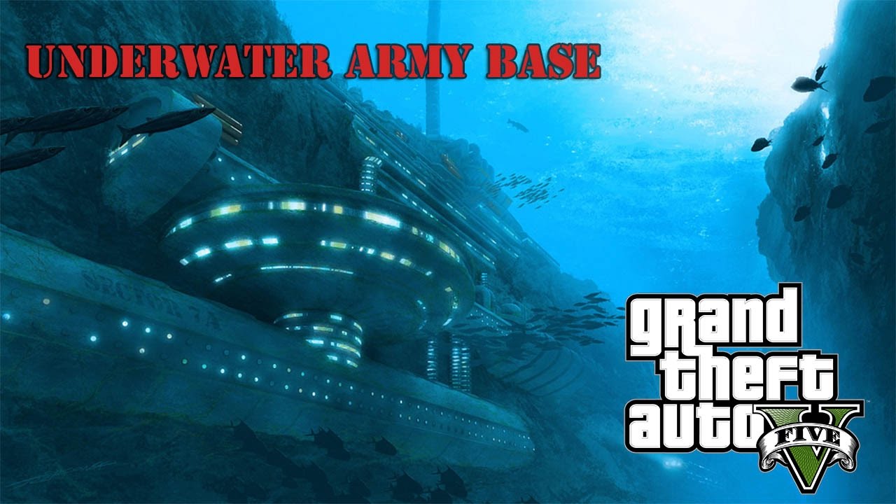 GTA V Under Water Secret Army Base!!! - YouTube