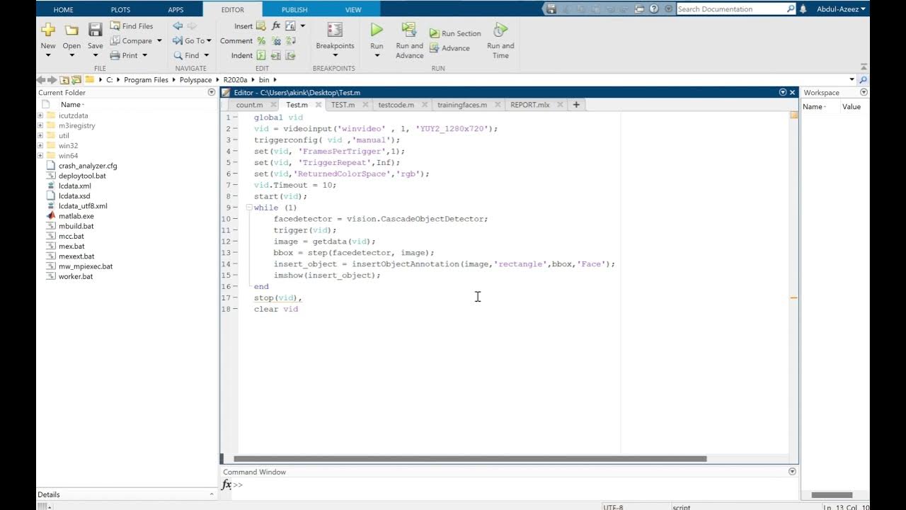 FACE COUNTER USING MATLAB - YouTube
