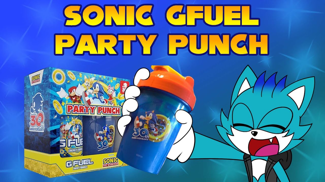Sonic the Hedgehog GFuel Party Punch Taste Test (GFuel Review) - YouTube