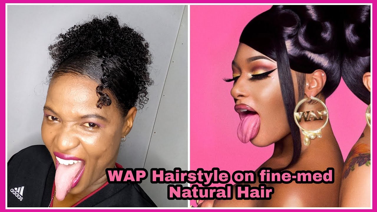 My WAP inspired hairstyle on natural hair | NaturalB_U_T CJ - YouTube