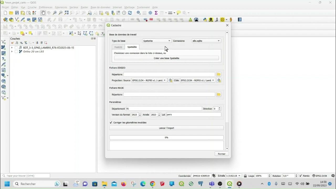 6 - Comment Importer le cadastre complet d'un EPCI et l'intégrer à notre projet QGIS ? - YouTube