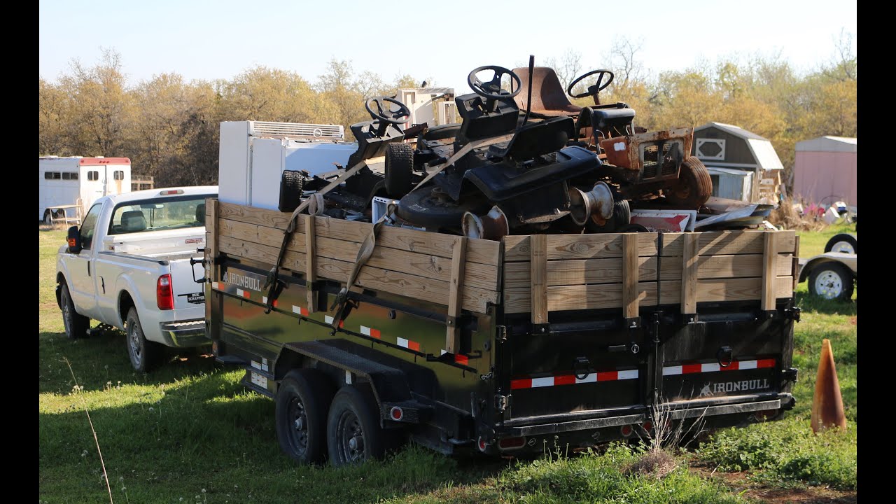 Taking a Big Load of Scrap Metal to the Scrap Yard - YouTube