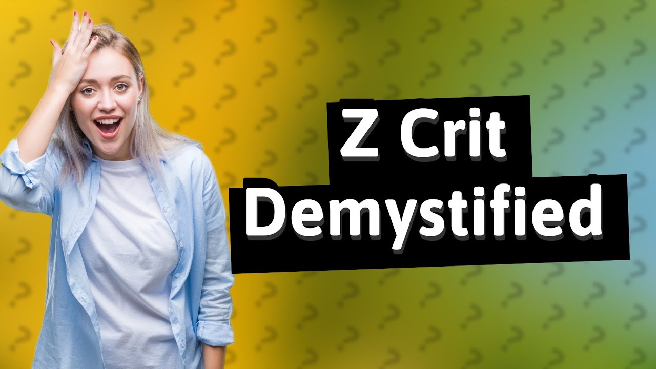 How to find z crit? - YouTube