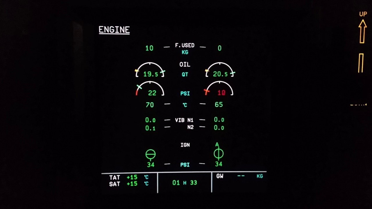 A320 ECAM Engine page upcomming PSI - YouTube