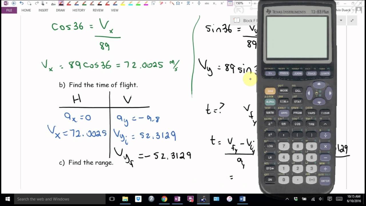 Physics 11 U8L7 Projectiles at Angles - YouTube
