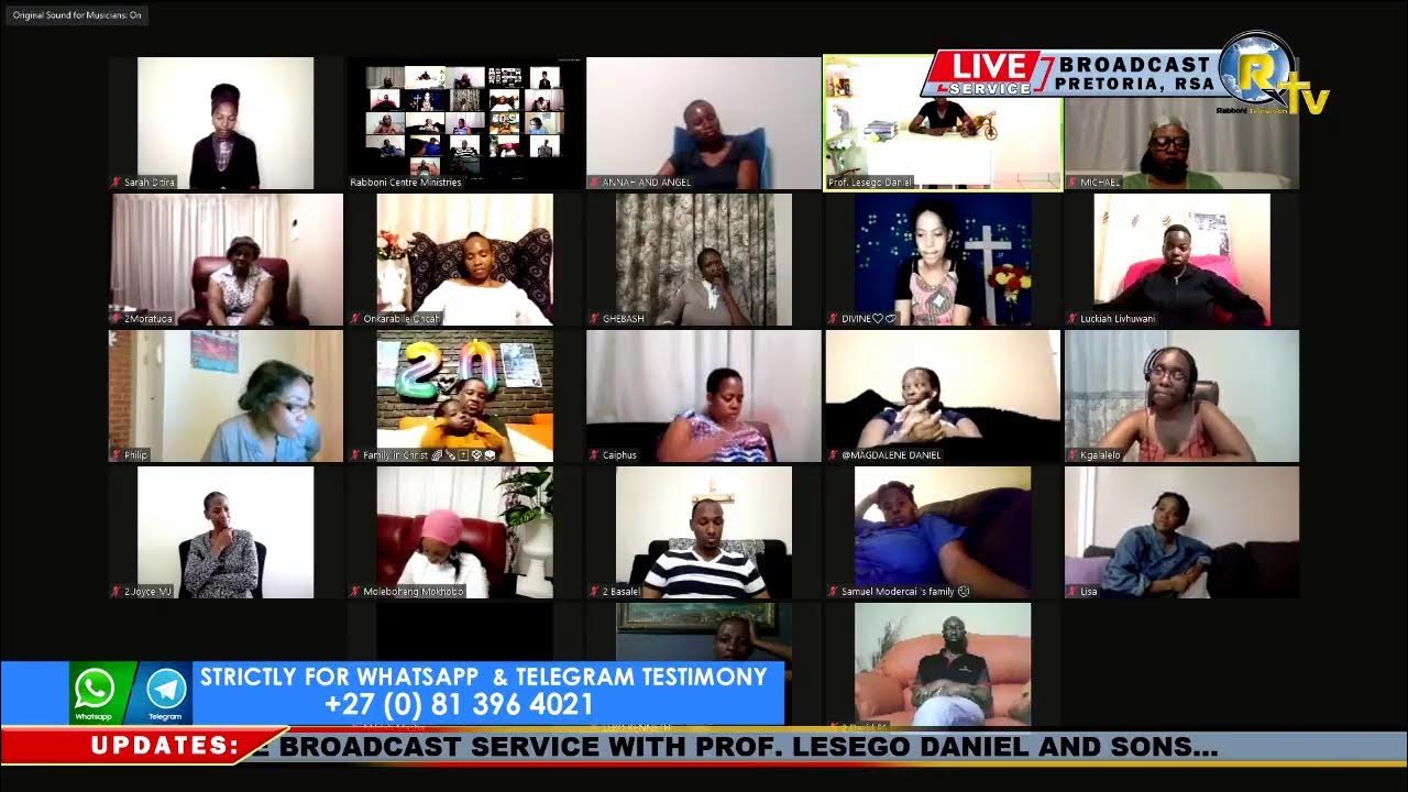 21 MARCH 2023 TUESDAY LIVE BROADCAST SERVICE WITH PROF. LESEGO DANIEL AND SONS PART 2 - YouTube