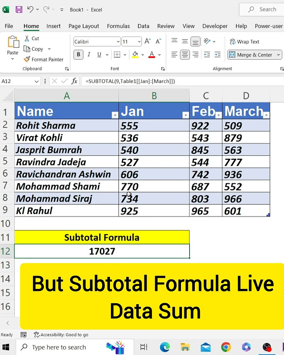 Subtotal Formula In Excel Excel New Tips And Tricks In Excel Excel