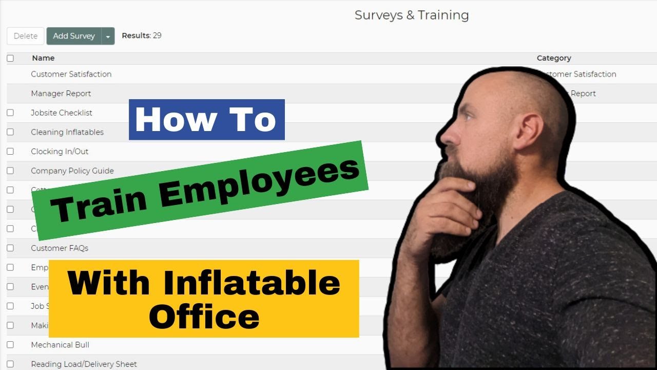 How to Train Employees Using Inflatable Office - YouTube