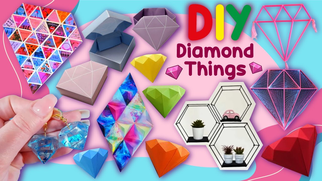 6 DIY DIAMOND Things (Part I) - Room Decor, School Supplies, Phone Case ...