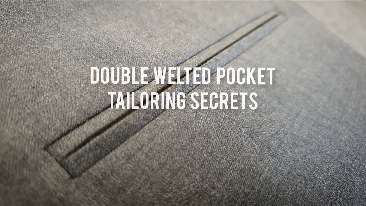 Double welted pocket. Tailoring secrets. - YouTube