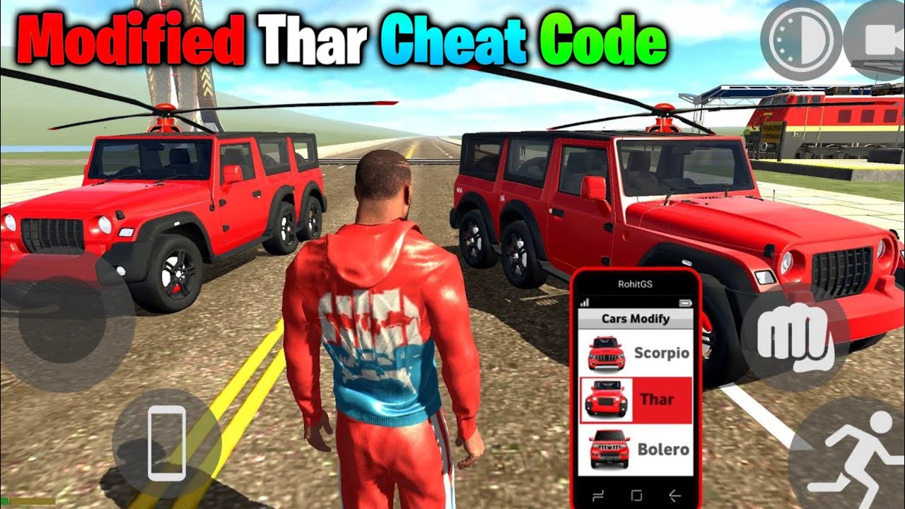 Modified Thar Cheat Code New Update Indian Bikes Driving 3D - YouTube